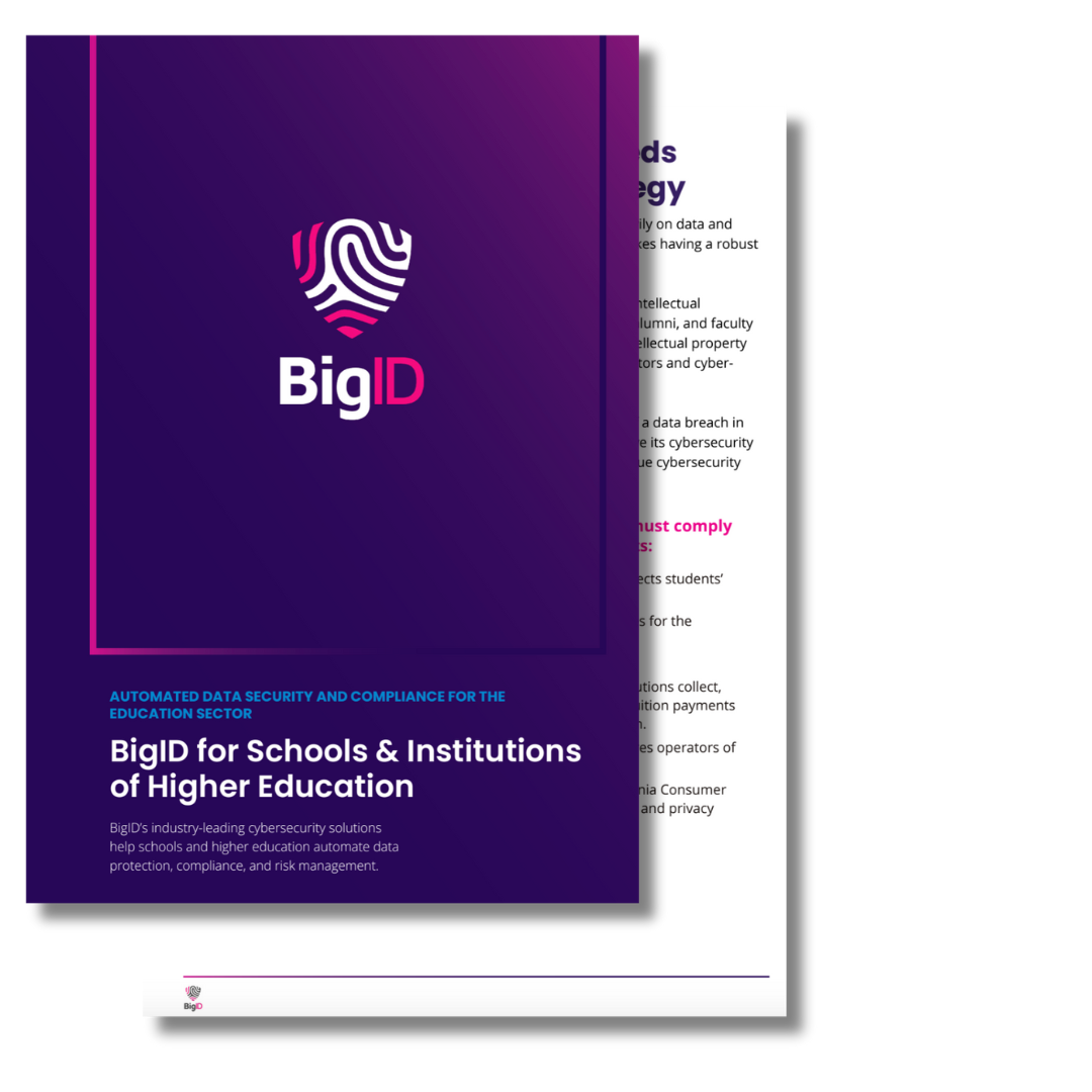 BigID for Schools & Institutions of Higher Education